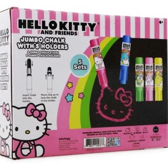 Hello Kitty | Toys | Sanrio Hello Kitty Jumbo Chalk With Holders | Poshmark
